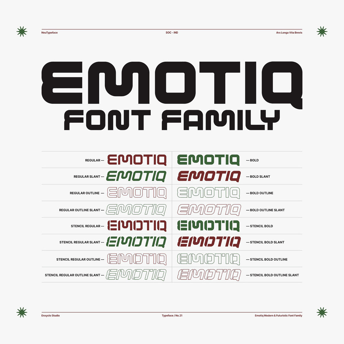 EMOTIQ Typeface – by Enxyclo Studio