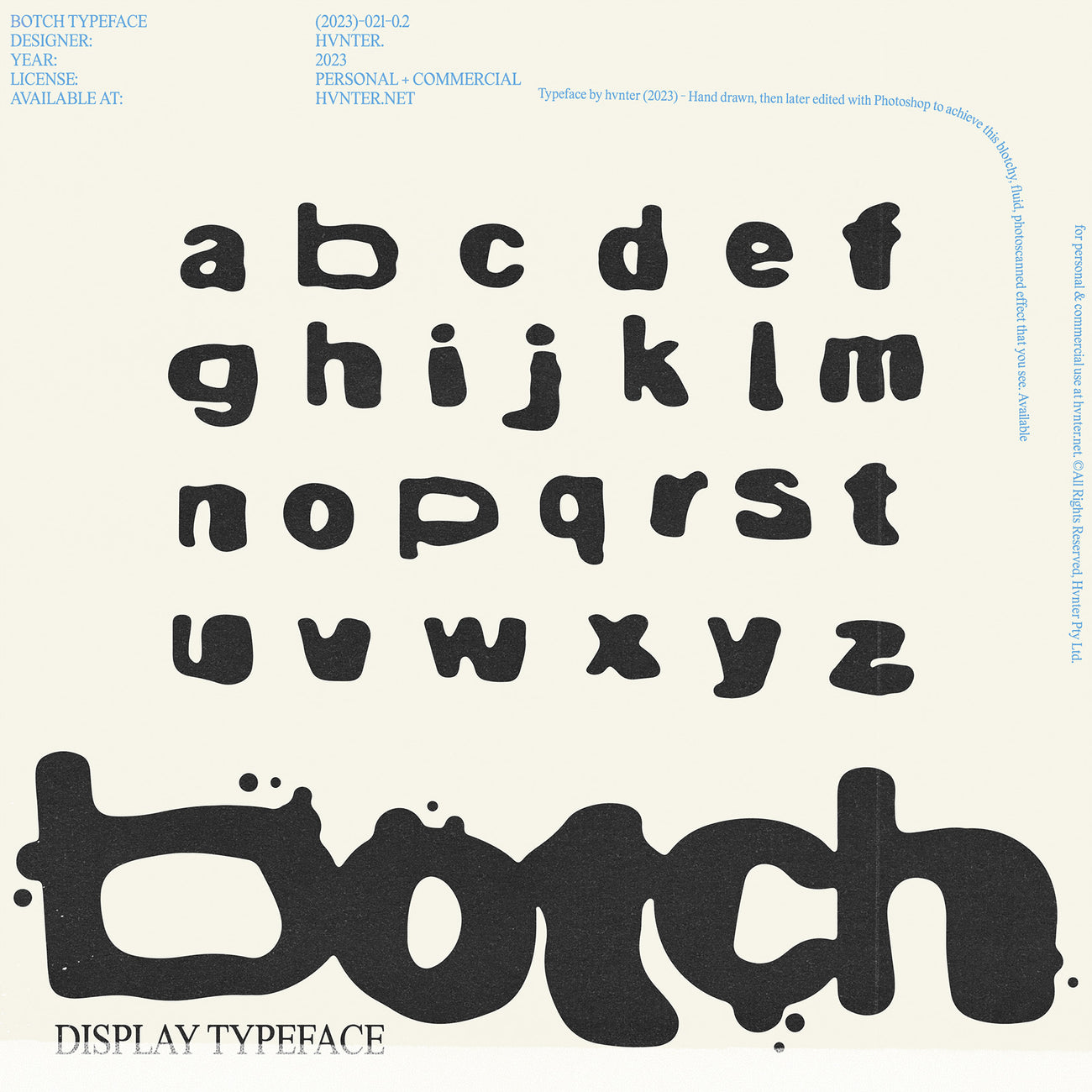 Botch Typeface – by HVNTER