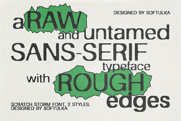 Scratch Storm Rebellious Textured Typeface – by Softulka